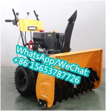 Hand Push Roller Brush Snow Plow Full Gear Drive Multi Functional Snow ...