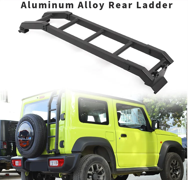 Fit For Jimny Rear Door Ladder Aluminum Alloy Rear Ladder Black Tail ...