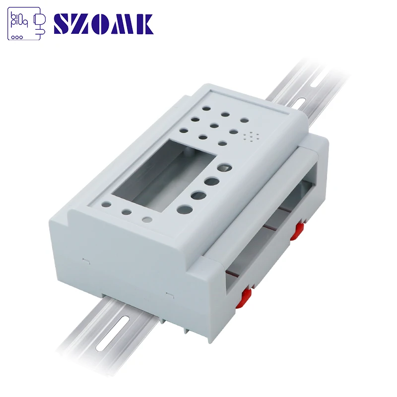 Szomk Plastic Electron Project Box Enclosure Case For Din Rail Clips ...