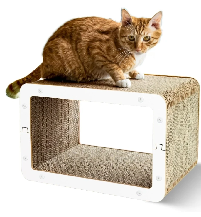 Cat Scratching Cardboard House Vertical and Horizontal Scratcher Board ...