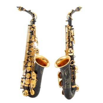Professional Black Nickel Alto Saxophone With Eb Tone Brass Body ...