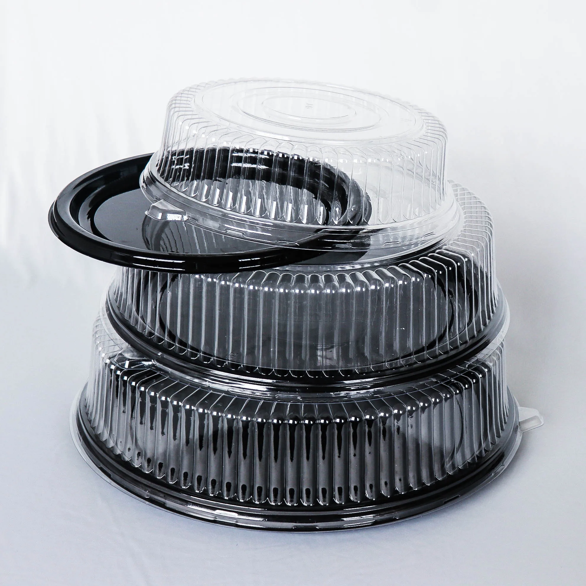 Disposable Round Display Cake Box Containers Carriers With Dome Lids ...