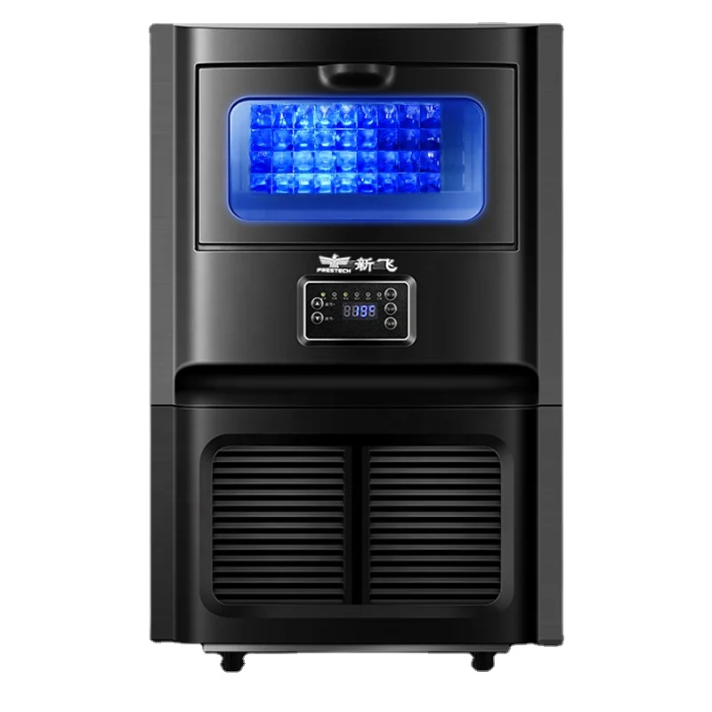 300w 25kg/24h Commercial Nugget Ice Maker Machine Clear Ice Cube Maker ...