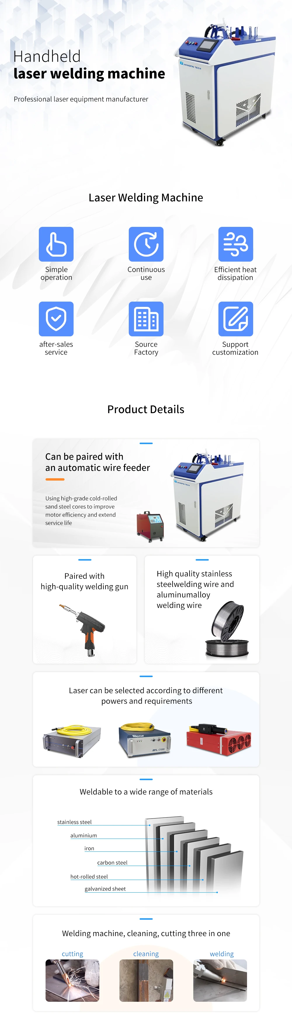 Handheld Soldadora Laser Cutting Cleaning Machine Manual Fibre Laser Welders Welding Machine ...