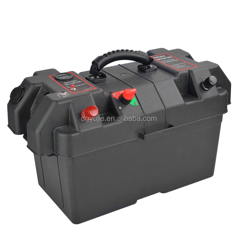 DC 12v Battery Box - Smart Power Center for Boats & Golf Carts