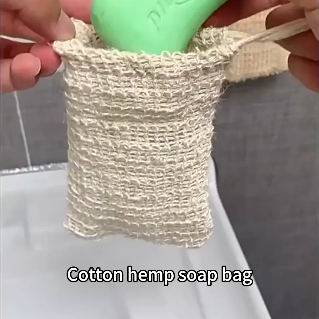 Organic Sisal Canvas Liquid Burlap Soap Bags Packaging Exfoliating ...