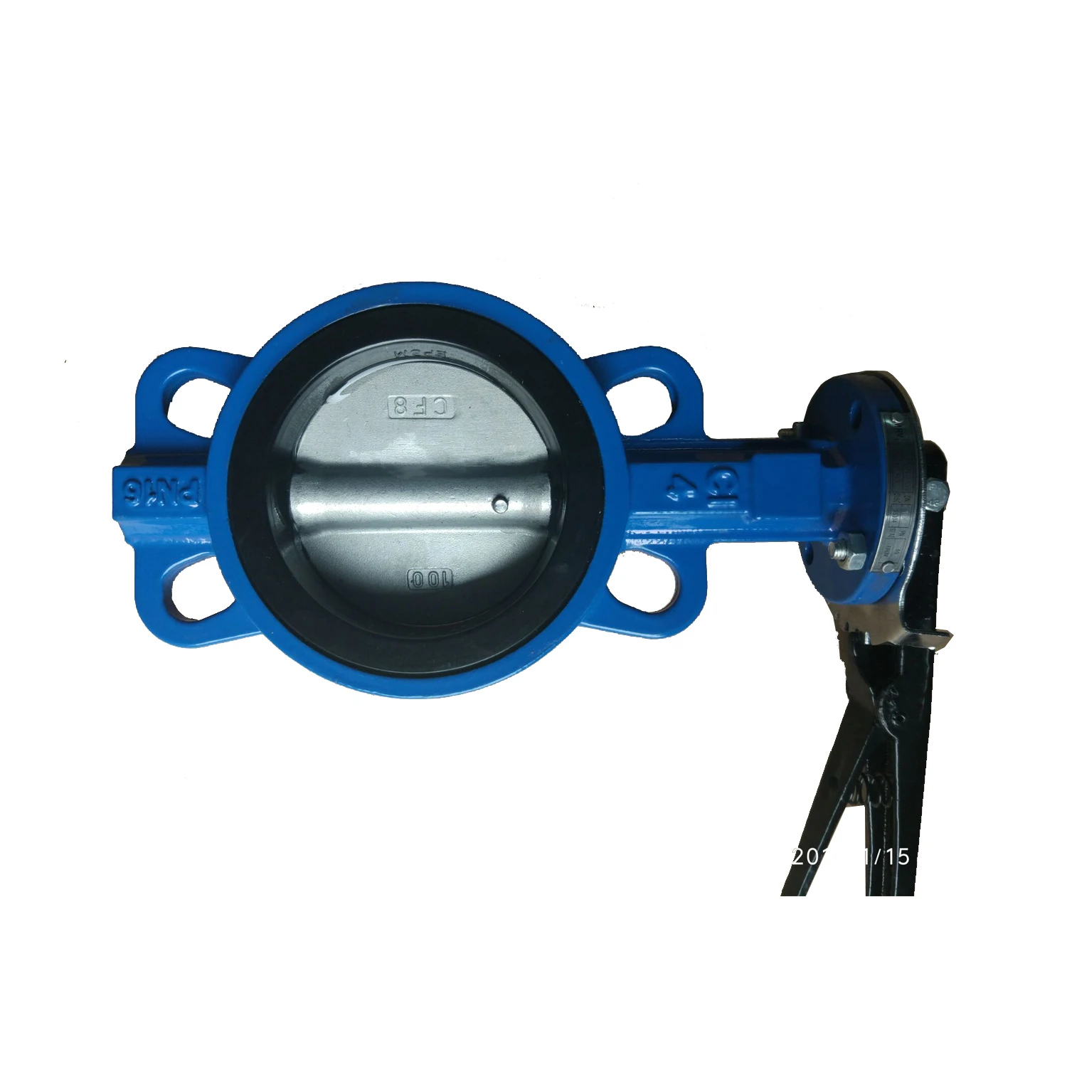 Pn16 Dn150 Cast Iron Ductile Iron Ggg50 Wafer Type Butterfly Valve With ...