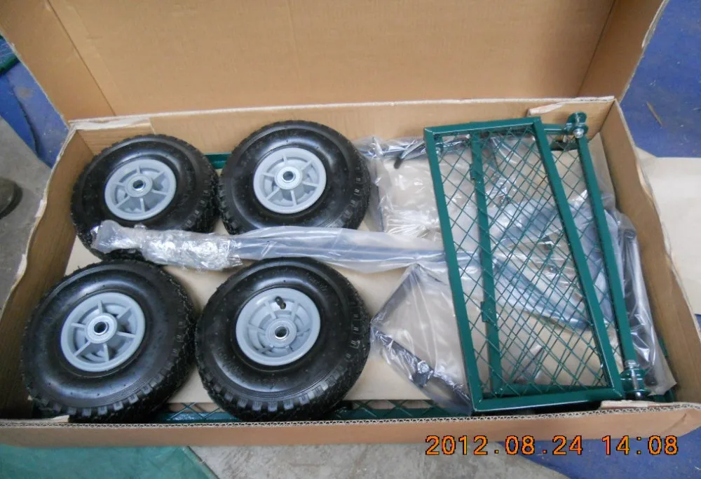 Heavy Duty Steel Mesh Cart,Garden Utility Trolley Cart With Removable ...