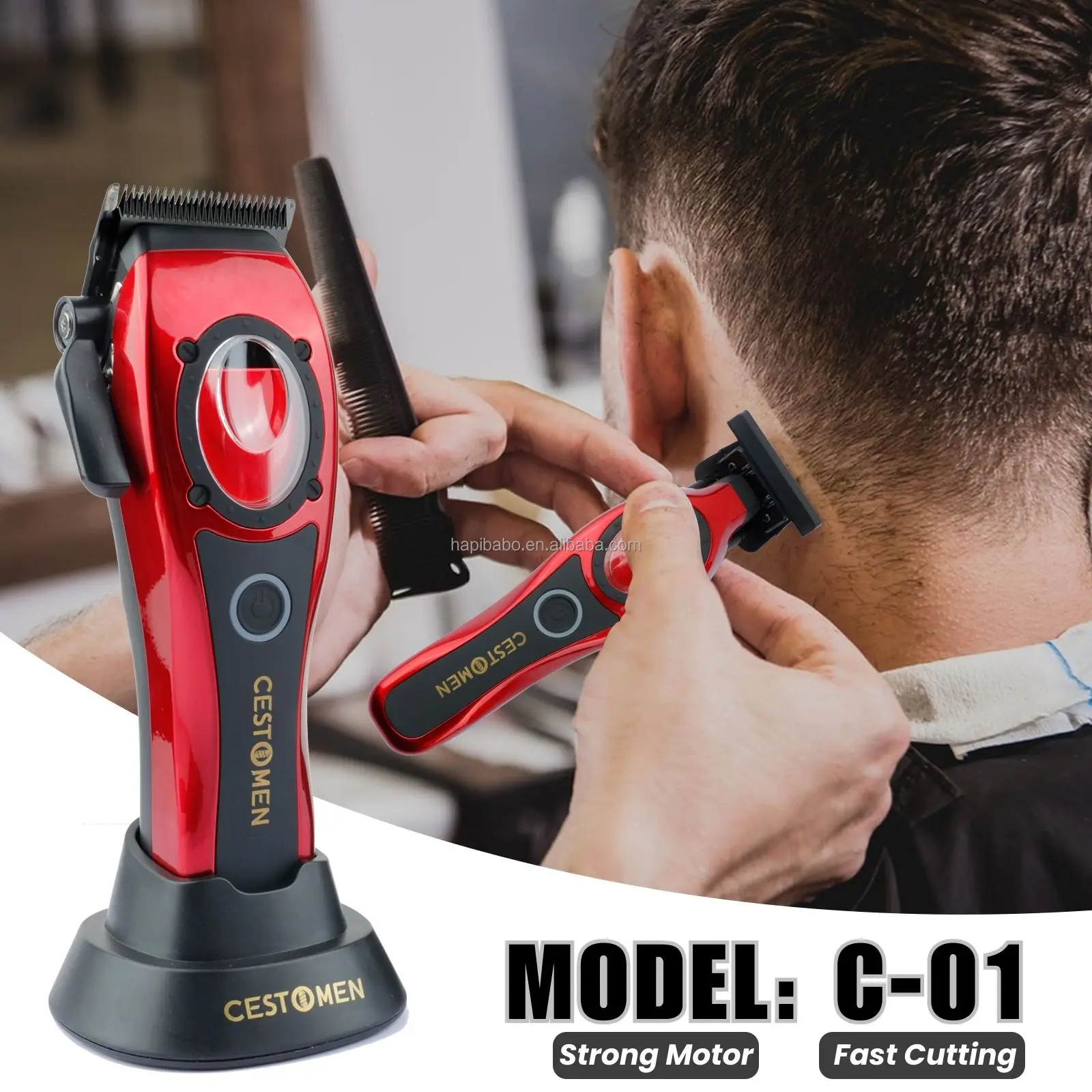CESTOMEN Professional Barber Haircut Machine - Fast Charging