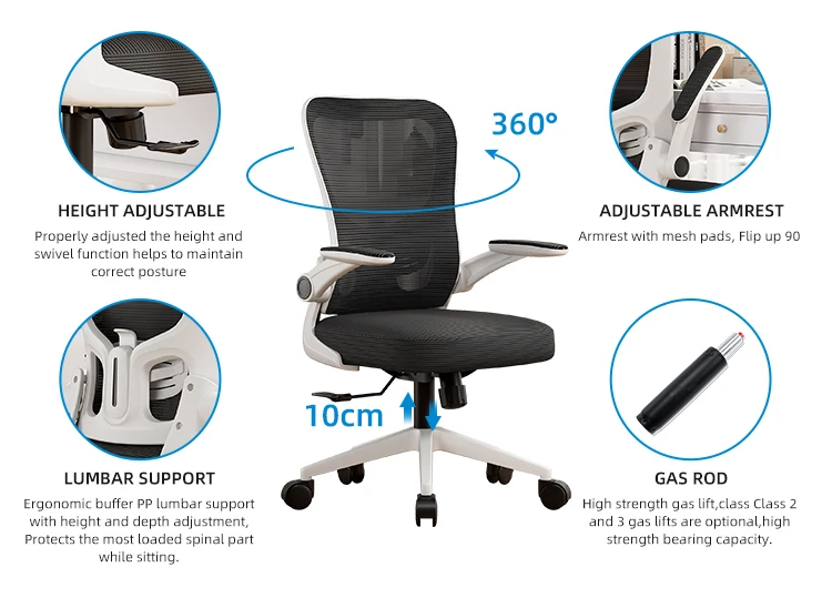 Wholesale Comfortable Midback Height Adjustment Office Chair Ergonomic ...
