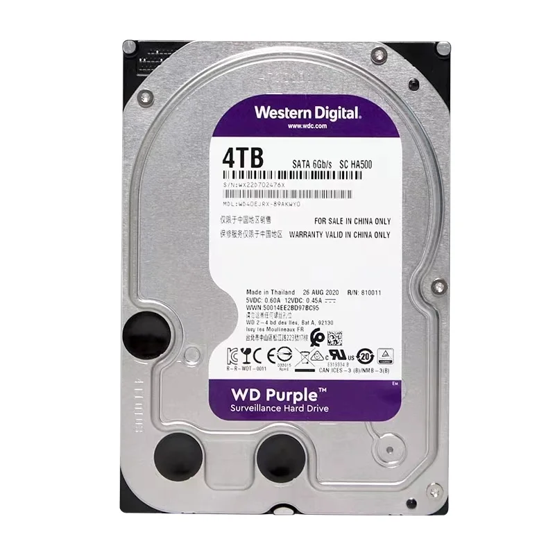 Wd Purple Harddisk 3.5" 4tb Sata3 6gb/s Intellipower 5400rpm 64 Mb Hdd ...