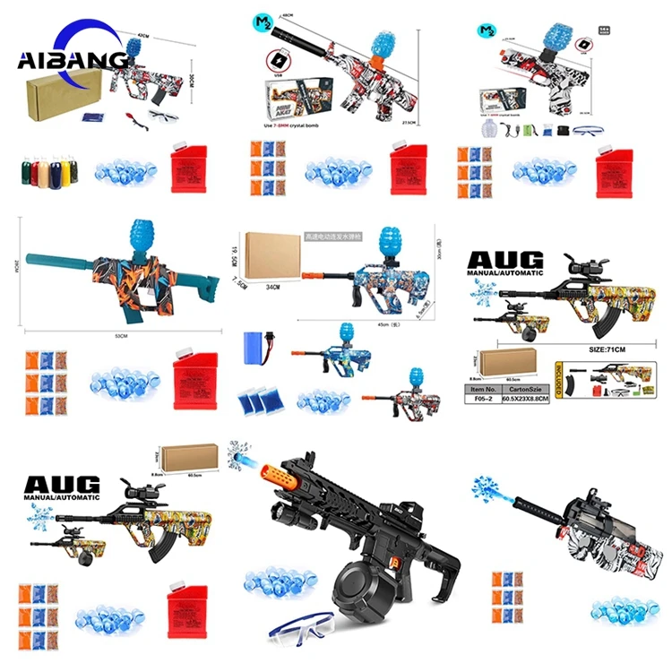 M416 Ak47 M4 M4a1 Electric Gel Blaster Ball Toy Guns Outdoor Game Gel Water Bead Blaster ...