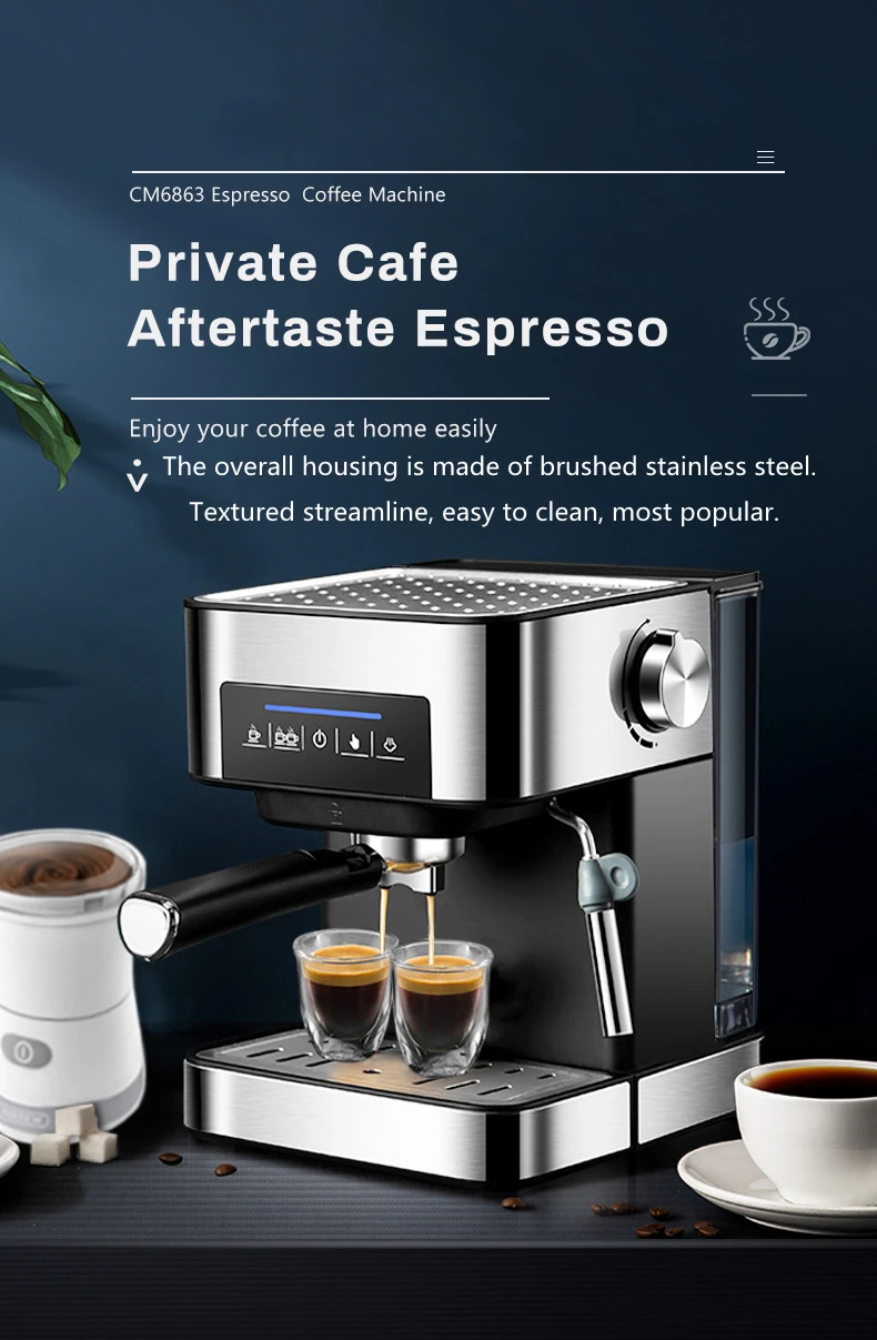 2021Hot Sale Cafetera Espresso Coffee Machine CM6863 Intelligent ...