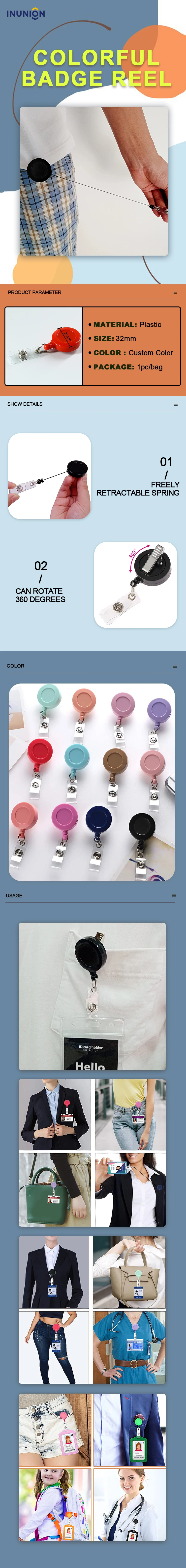 Custom Promotional Yoyo Retractable ID Badge Reel for ID Card Holder or ...