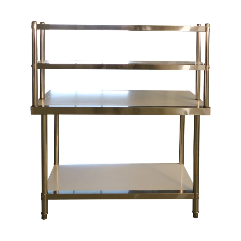 Commercial Kitchen Double Layers Working Table/commercial Food Prepare ...