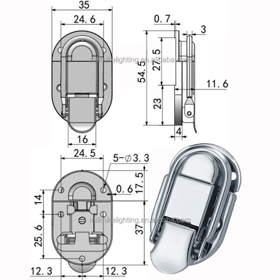 Secure Your Cases with Black Coated Drawbolt Closure Latch
