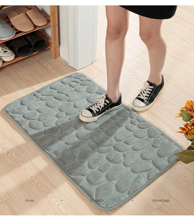 Custom Memory Foam Bath Mat For Bathroom Non Slip Bath Rug Soft And ...