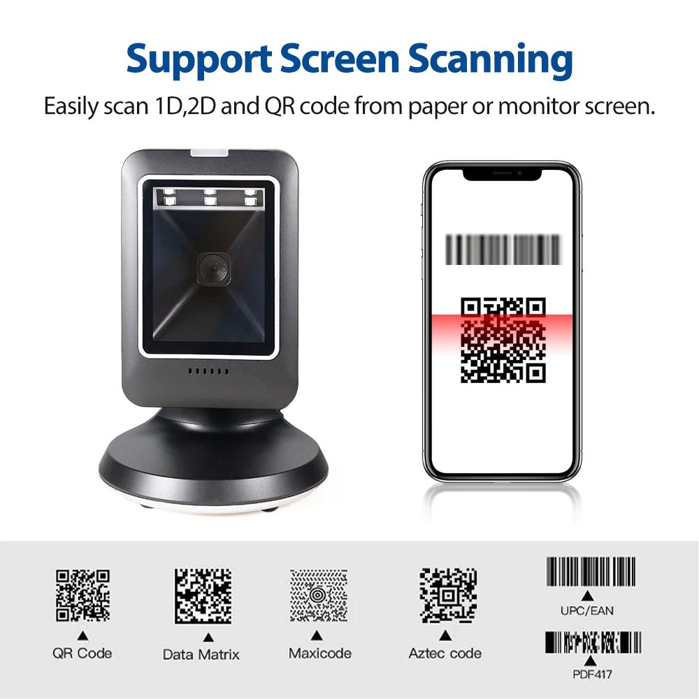 MP6300 2D Desktop Scanner - High Quality QR Code Scanner