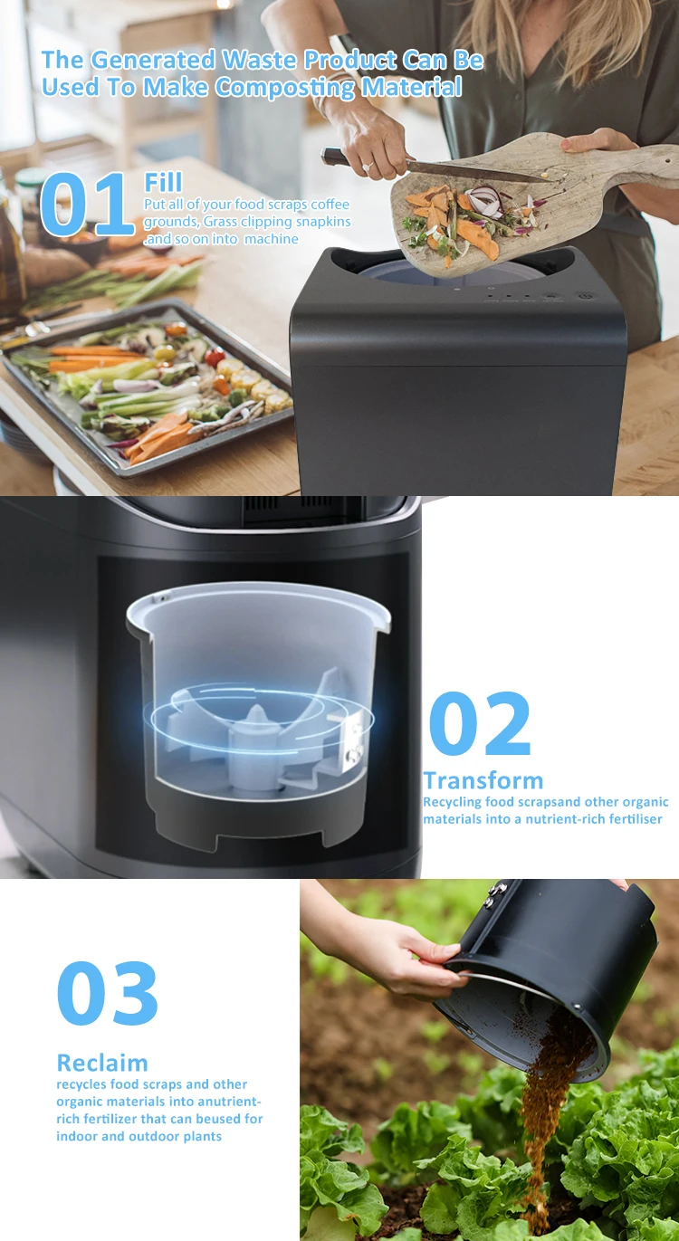 Efficient Food Waste Composting Machine for Households