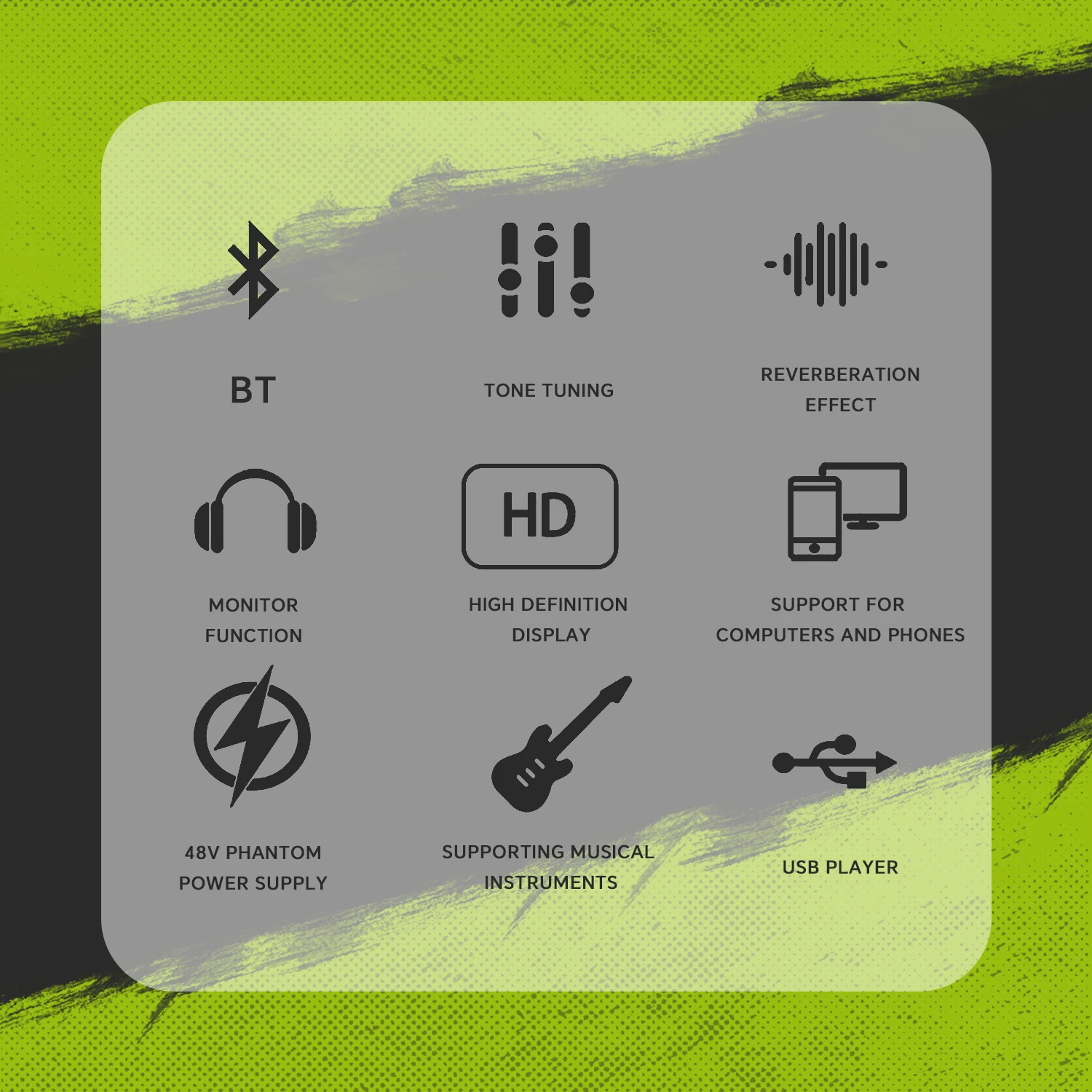 GAX-A4 Professional 4 Channel Audio Mixer with USB for Live Sound and ...