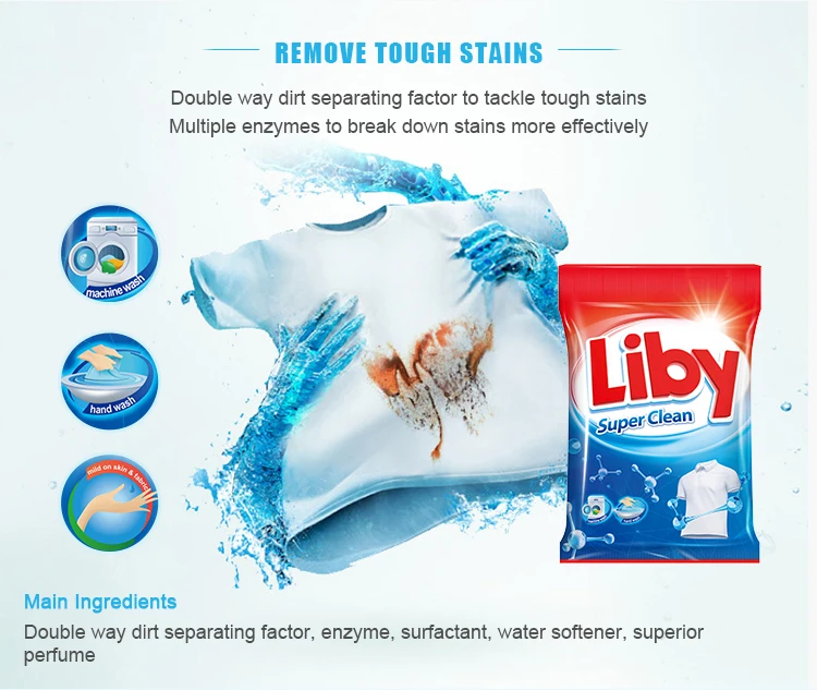 Liby Grepower Washing Powder 1 Kg Laundry Detergent Powder 25kg In South Africa Foam Booster For ...