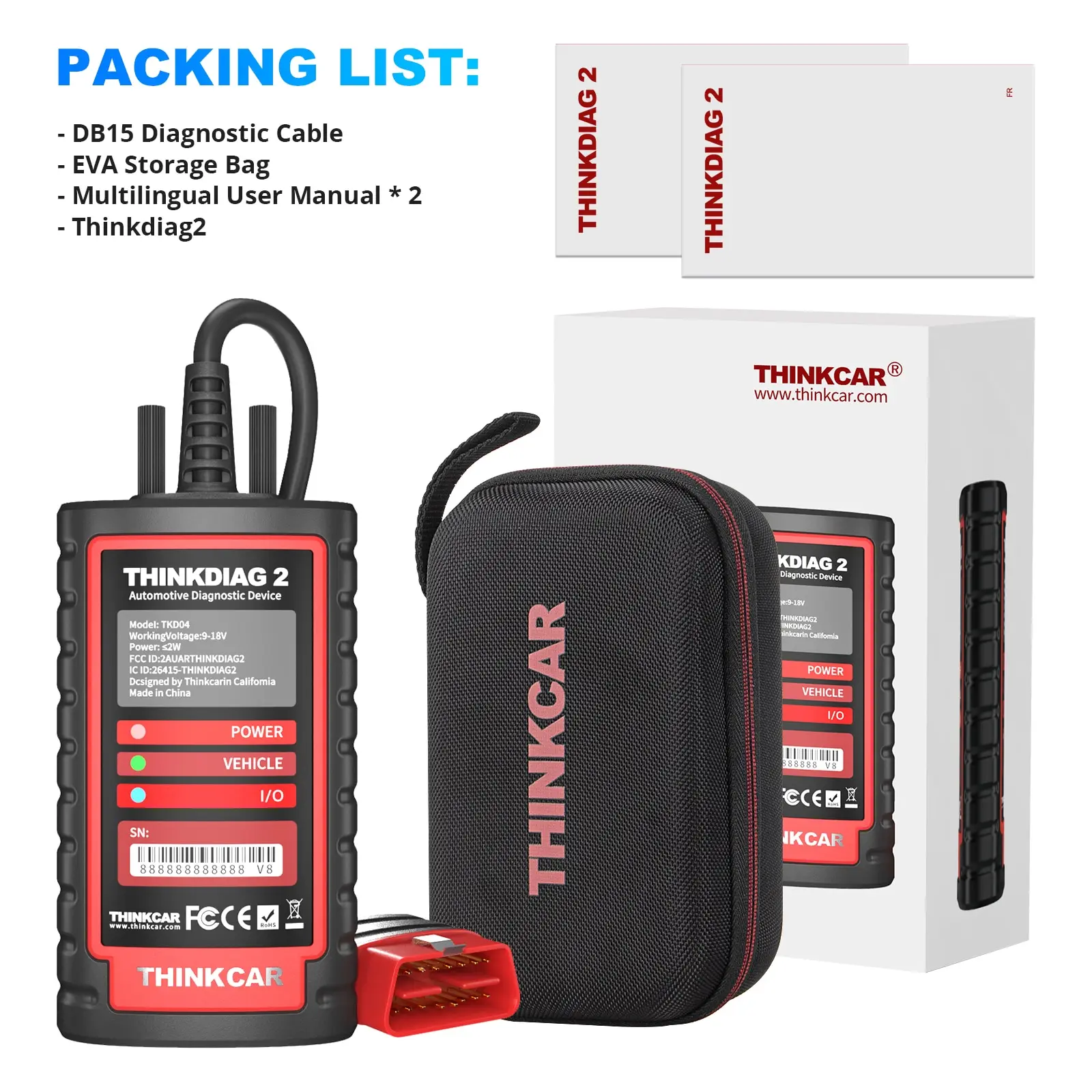Thinkcar Thinkdiag 2 Thinkdiag2 Support Can Fd Protocol 16 Reset ...