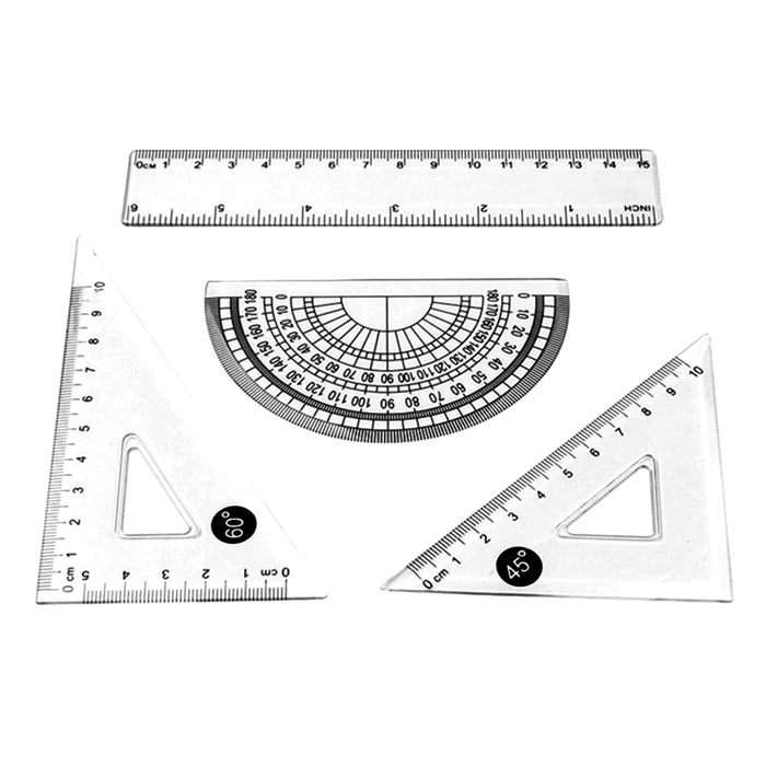 Multifunctional Geometric Ruler Drawing Template Measuring Tool School ...