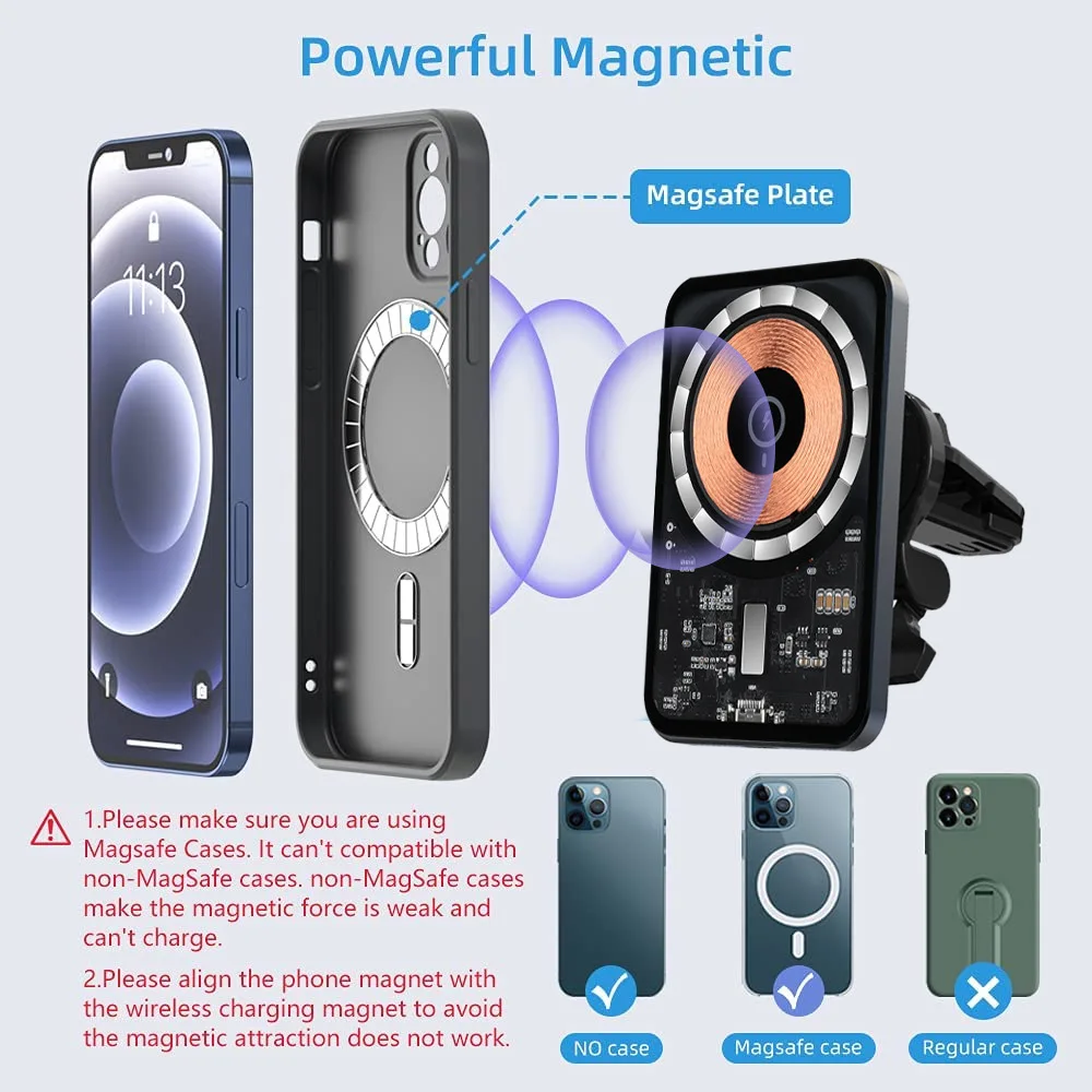 15w Car Wireless Charger 360 Degree Rotation Intelligent Infrared Fast ...