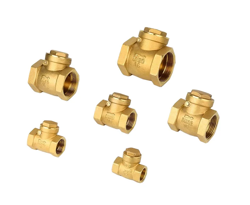 Brass Check Valves Female Threaded Horizontal Swing Spring Liquid Valve ...