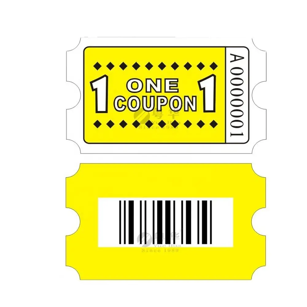 Single Line Arcade Ticket - Printing & Supply Details