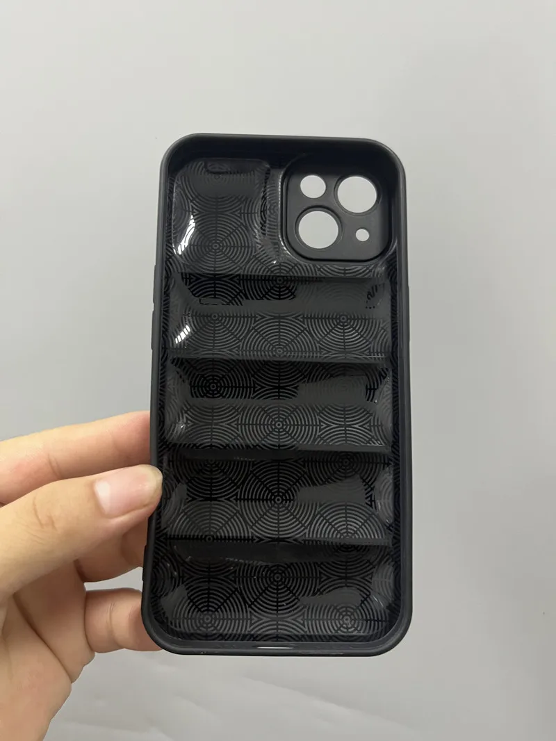 ELGZ Leather PU Sup down Jacket Phone Case for Iphone