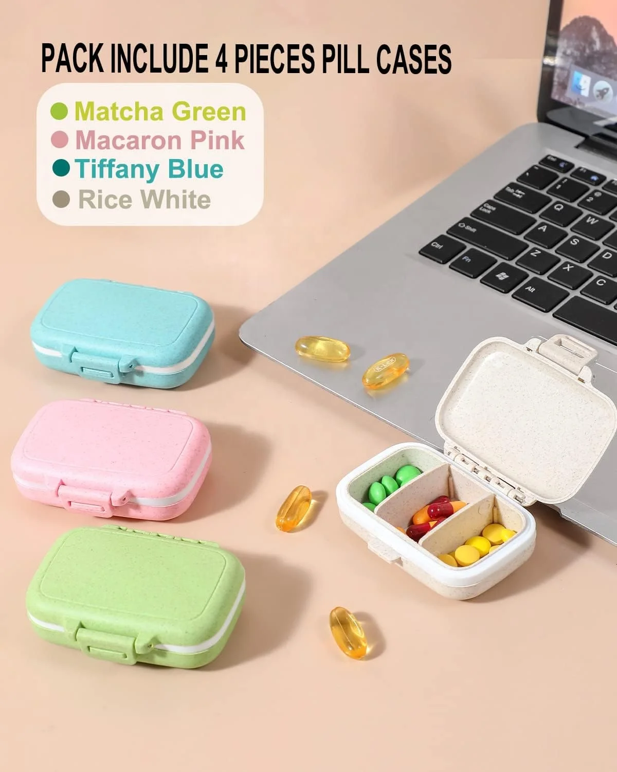3 Compartments Large Removable Organizer Pill Box Dispenser Sorter ...