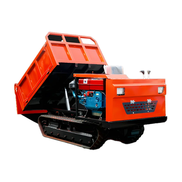 2 Ton Mini Wheelbarrow Track Dumper With Pedrail Diesel Hydraulic ...