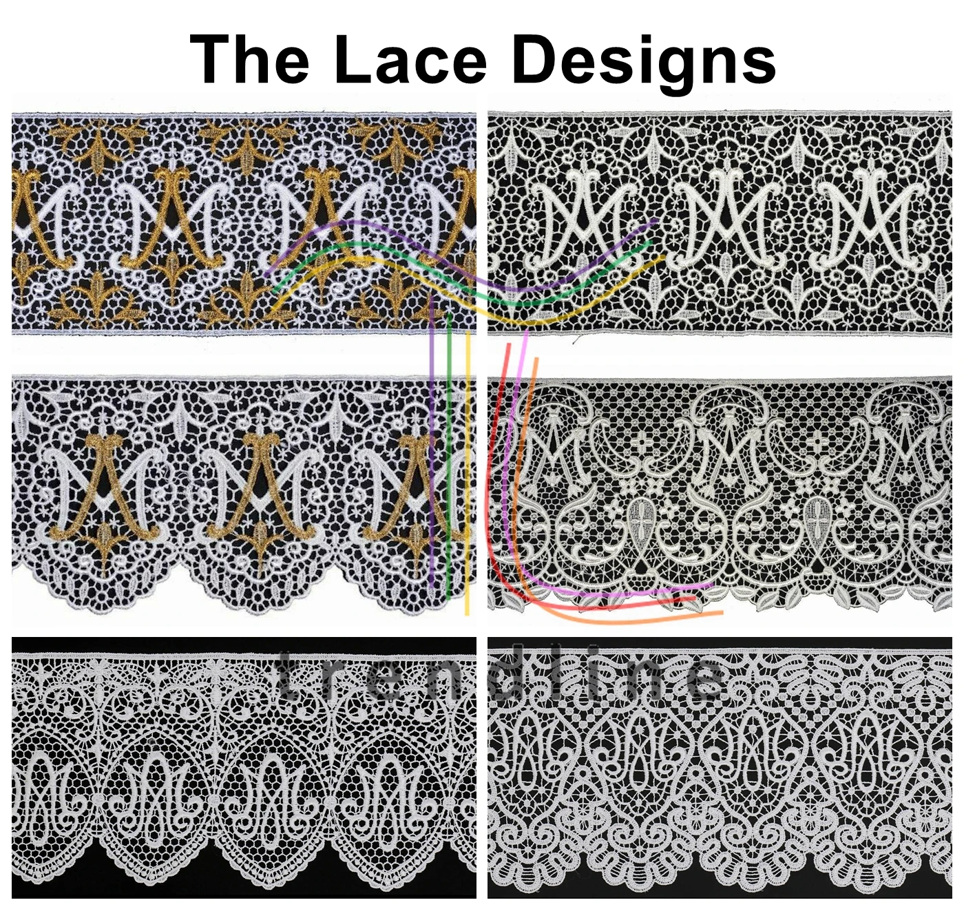 Liturgical Ecclesiastical Embroidery Cross Patterned Voile