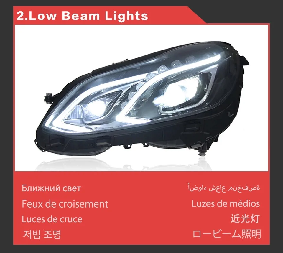 W212 Upgrade Headlights LED for Benz 2009-2016 E200 E260 E300