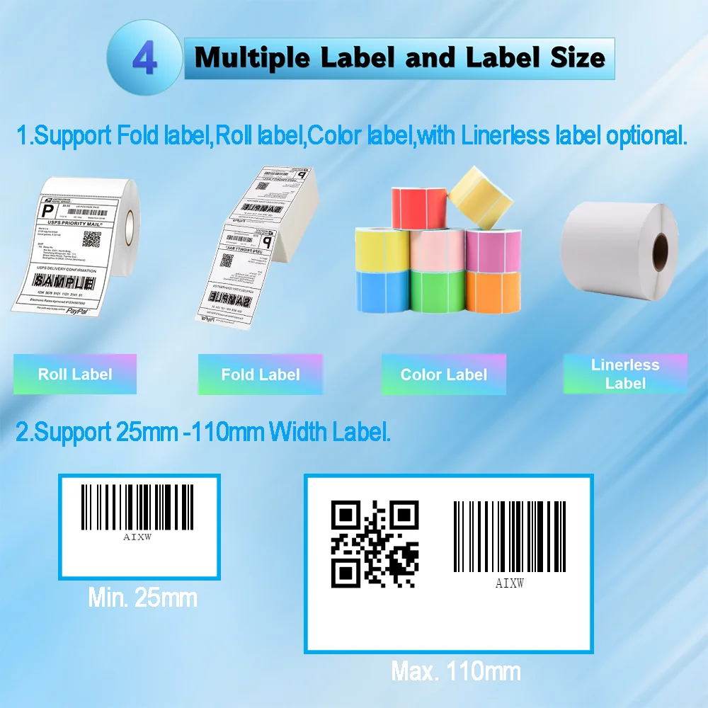 Ai-d2000 Print Head 4 Inch Shipping Label Printer Barcode Printer And ...