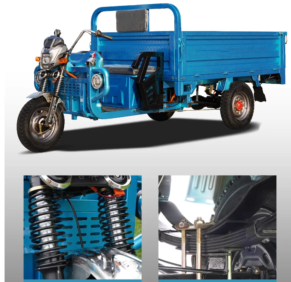3-wheel Electric Dumper Tricycle For Adults 60v 1500w Cargo Tricycles ...