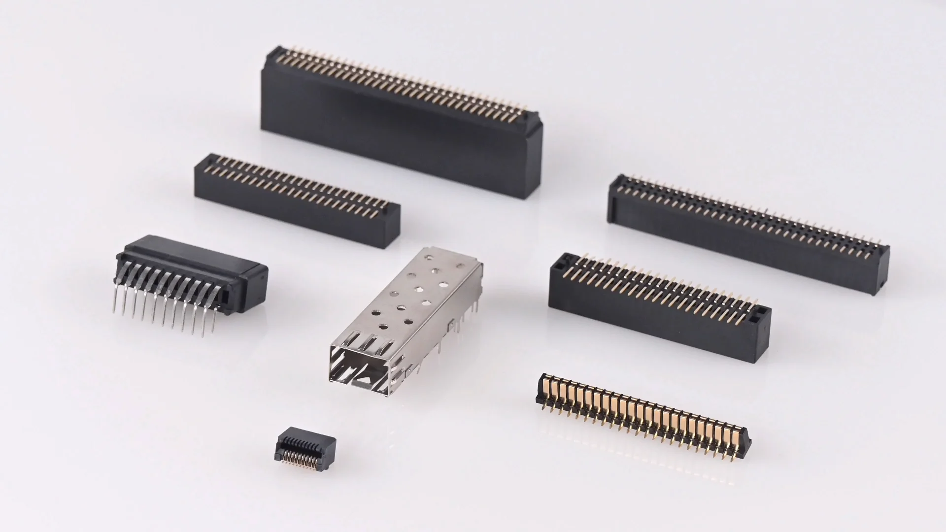 Double Row Slot With Column Electronic Card Edge Gold Finger Connector ...