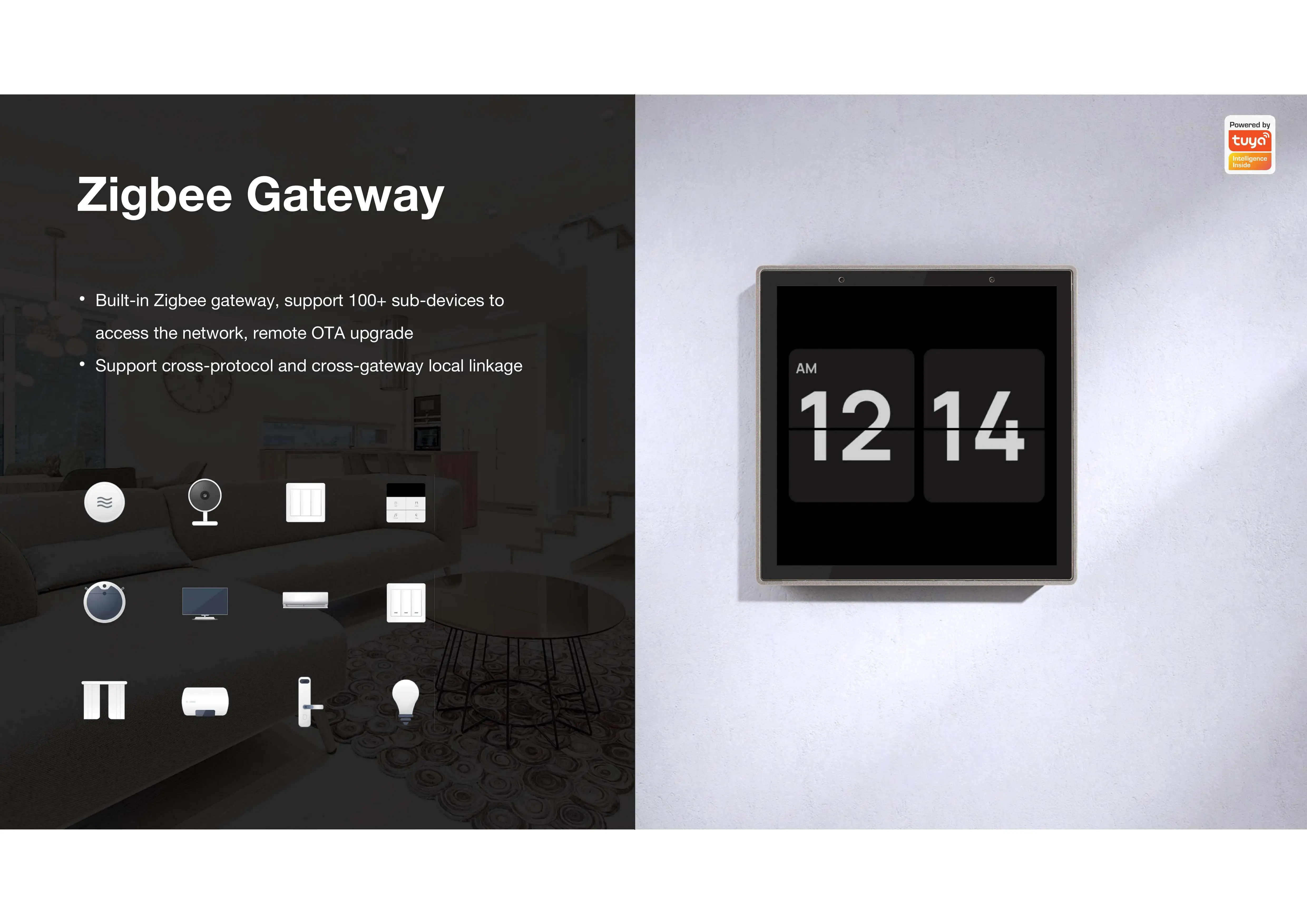 Smart Home Control Panel with Bluetooth, Zigbee, and Wifi