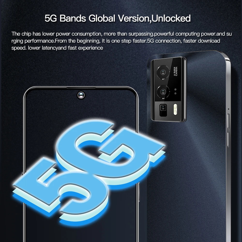Sample Fast Delivery 5g De Smartphones Amoled 7.3 Inch Full Screen ...