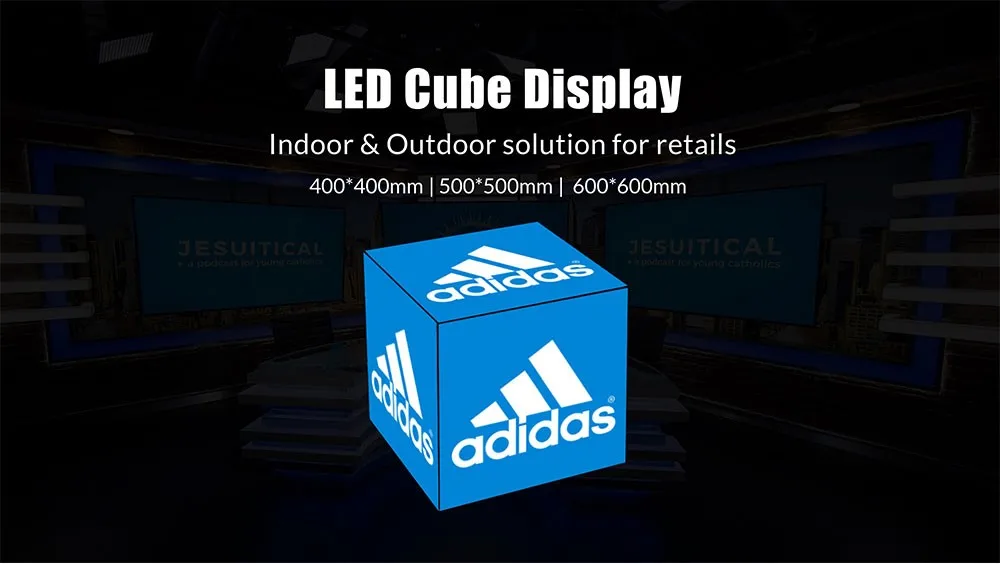 4g Wifi Control Full Color Many Sided Led 3d Video Cube Magic Digital ...