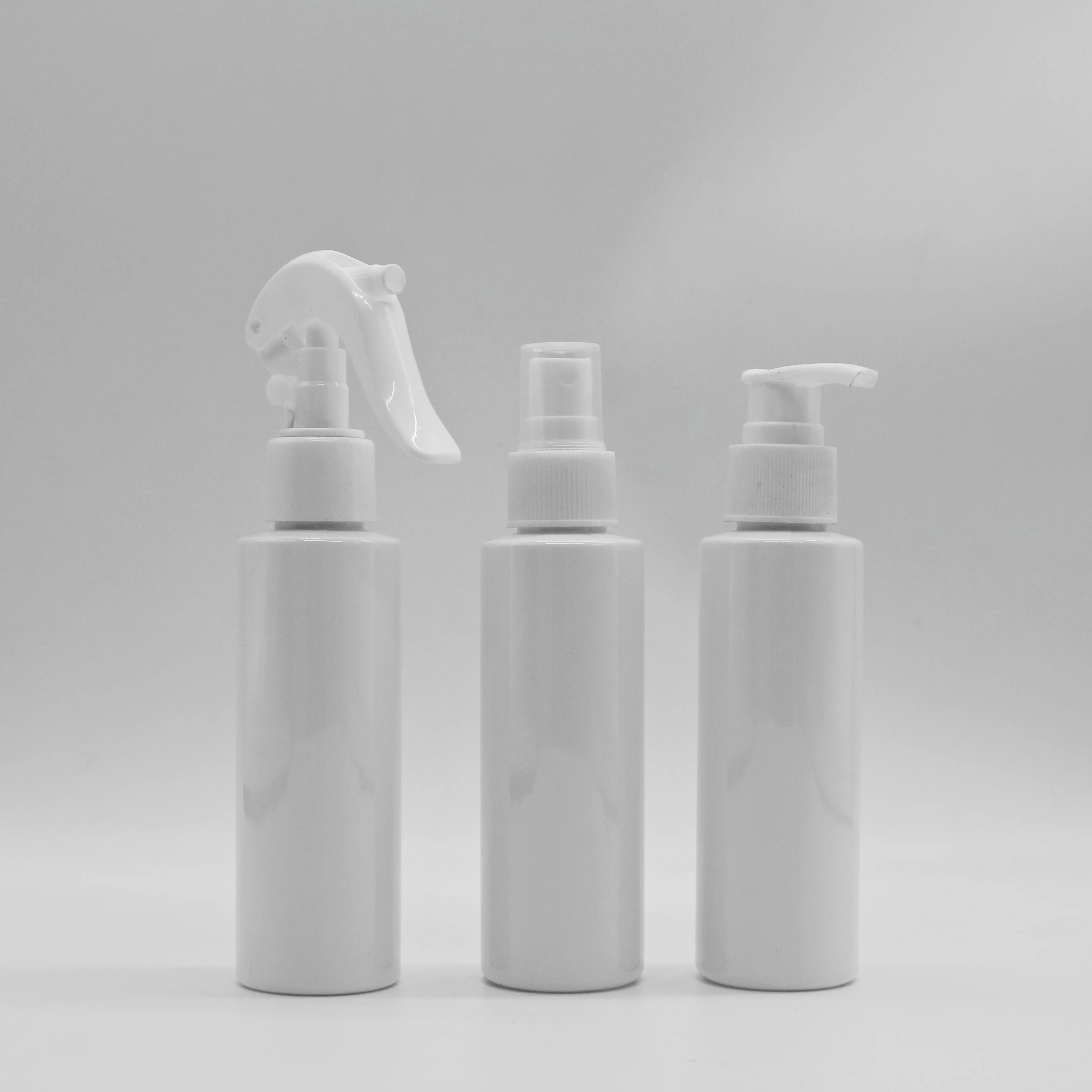 White Flat Shoulder Emulsion Bottle Plastic White Pump Bottle ...