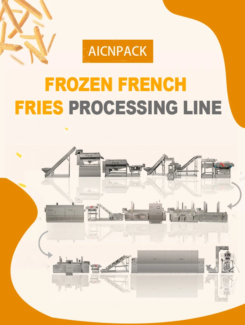 Frozen French Fries Potato Chips Cutter Packaging Making Production ...