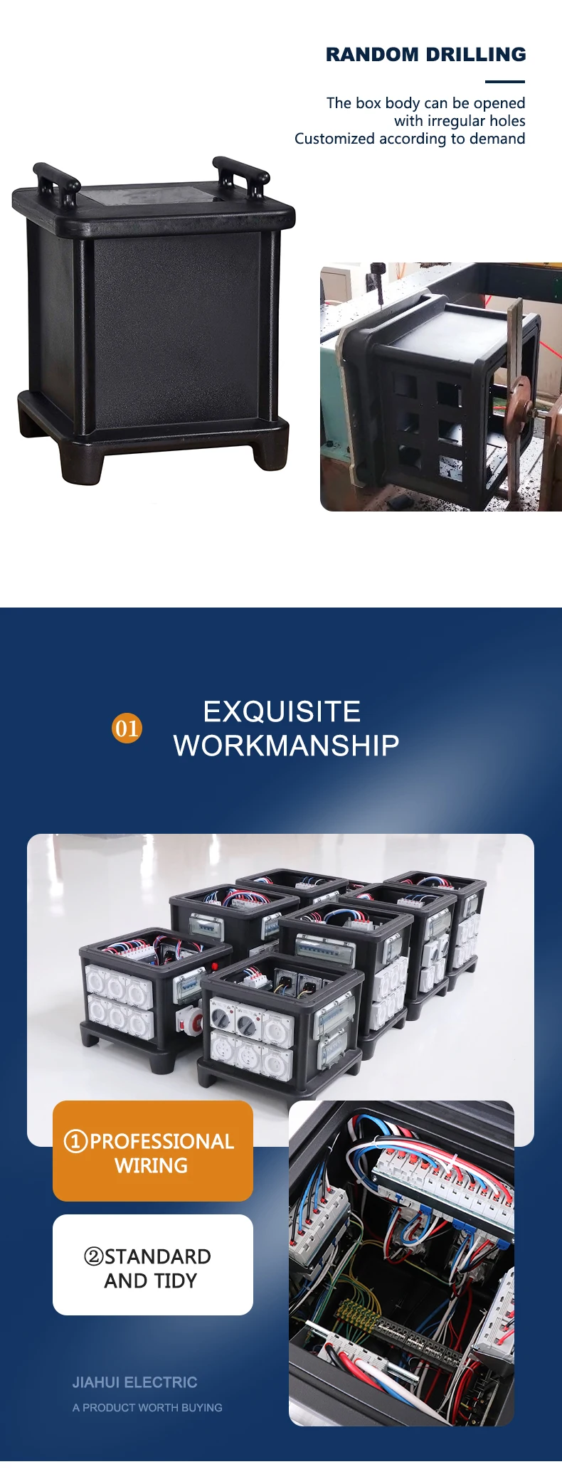 JH Power Distribution Box - 24 Way 3-Phase Portable Solution