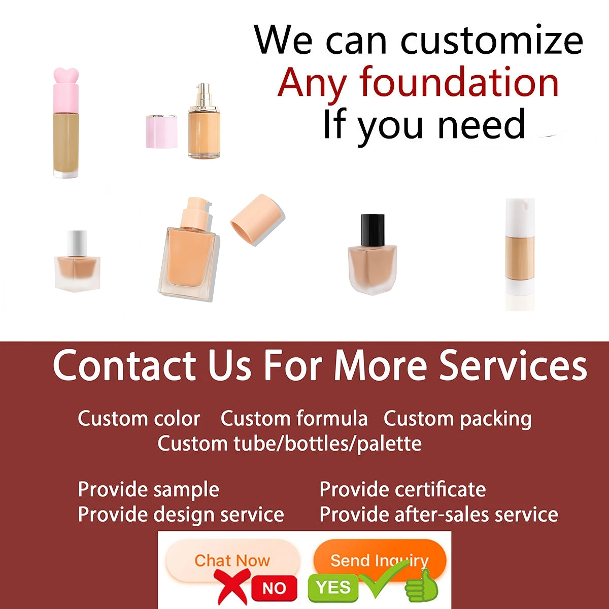 Make Your Own Brand Makeup Liquid Foundation Makeup For Young Girls ...
