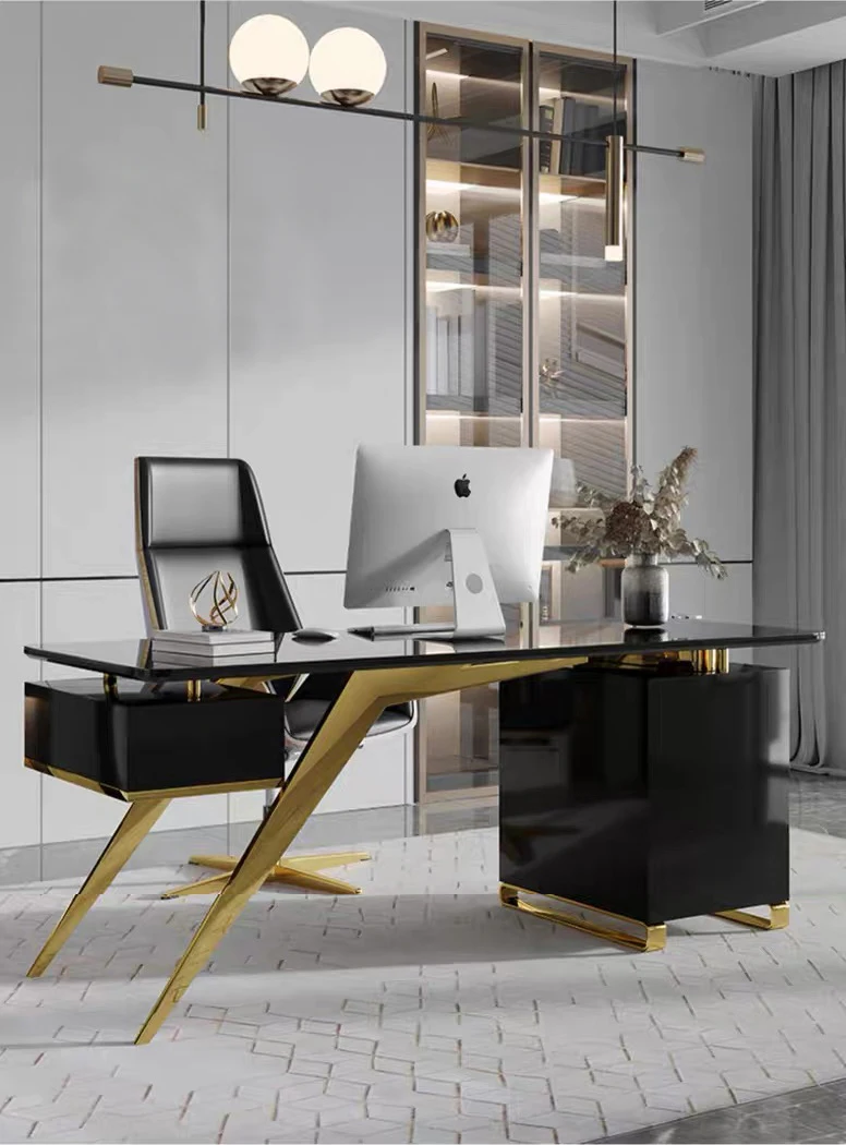 Modern Luxury Office Desk High Quality Wooden Computer Table with Large ...