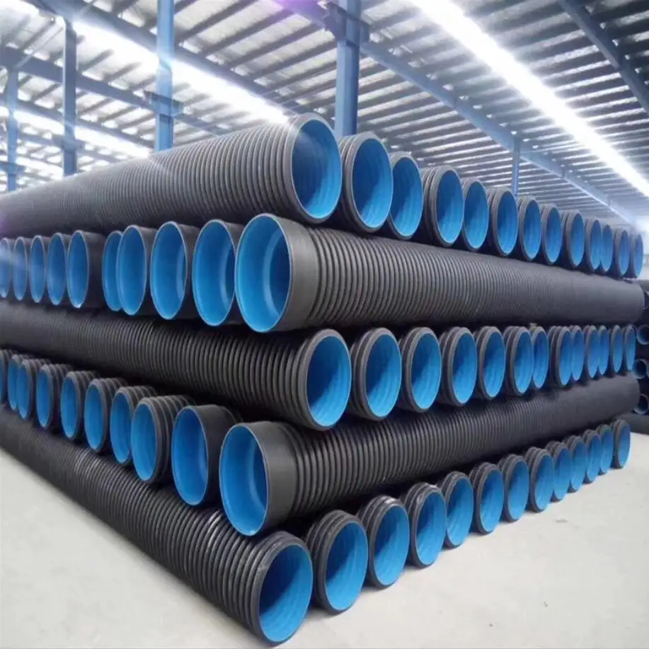 Custom Sn4 Sn8 Double Wall Corrugated Hdpe Pipe 110mm Pvc Sewer Pipe ...