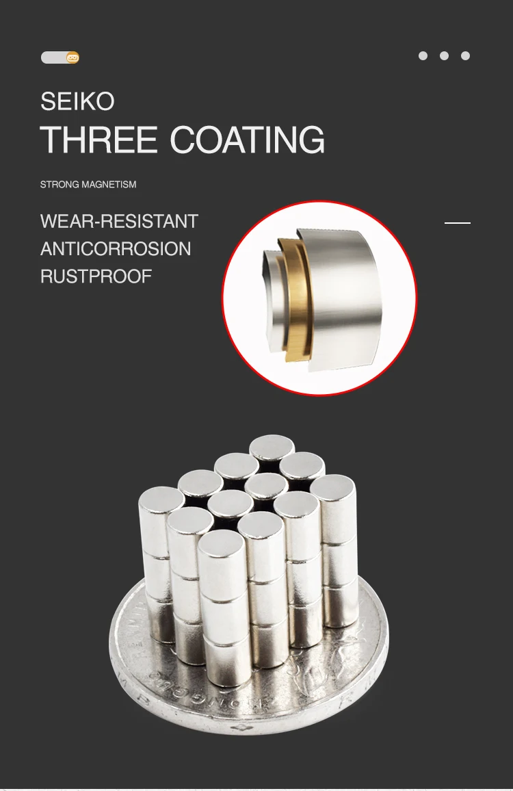 4*5mm Rare Earth Permanent Magnetic Ndfeb Round Small Min Fridge Magnet ...