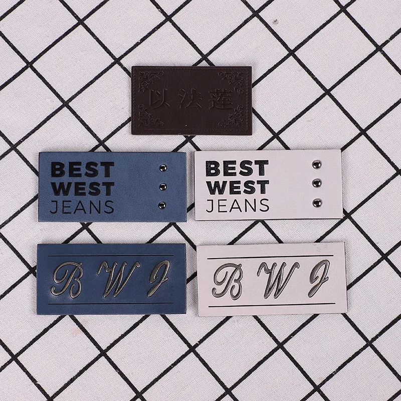 Custom Logo Embossed PU Patch - Real Genuine Leather