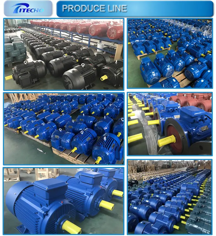 Ie2 Three Phase Induction Motor 0.55kw~ 37kw 6poles Flange Mounted Ac Electric Standard ...